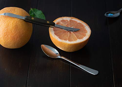 Set of 4 Grapefruit spoons, One Grapefruit Knife, and One Grapefruit Keeper
