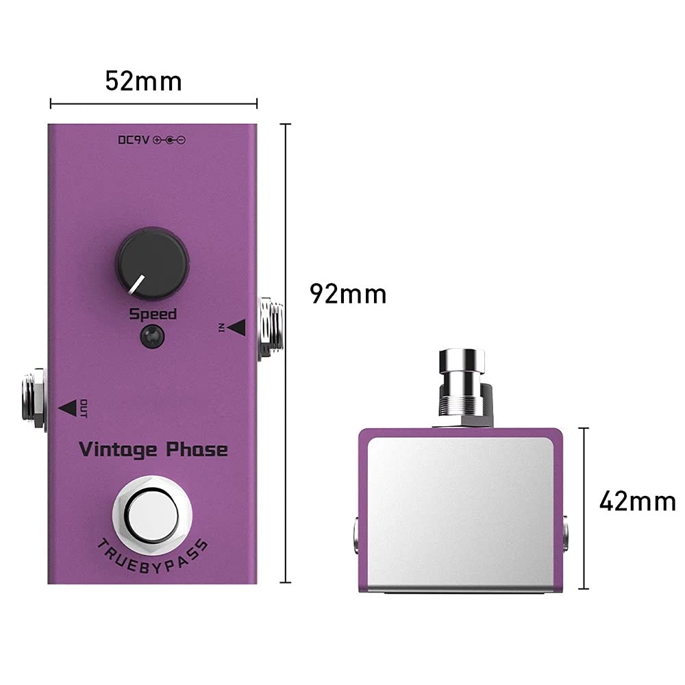 SHYPT NEP-06 Vintage Phase Guitar Effect Pedal Mini Single Pedal for Electric Guitars Simple One-Knob Operation