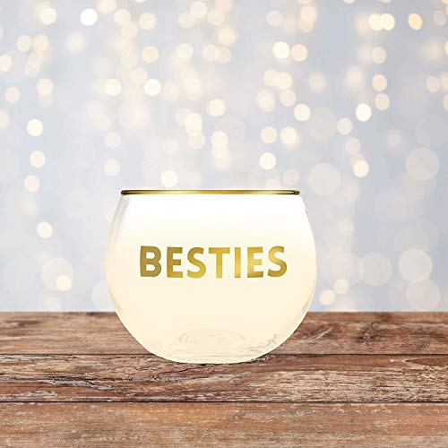 Santa Barbara Design Studio Sippin' Pretty Roly Poly Cocktail Glass, 13-Ounce, Besties