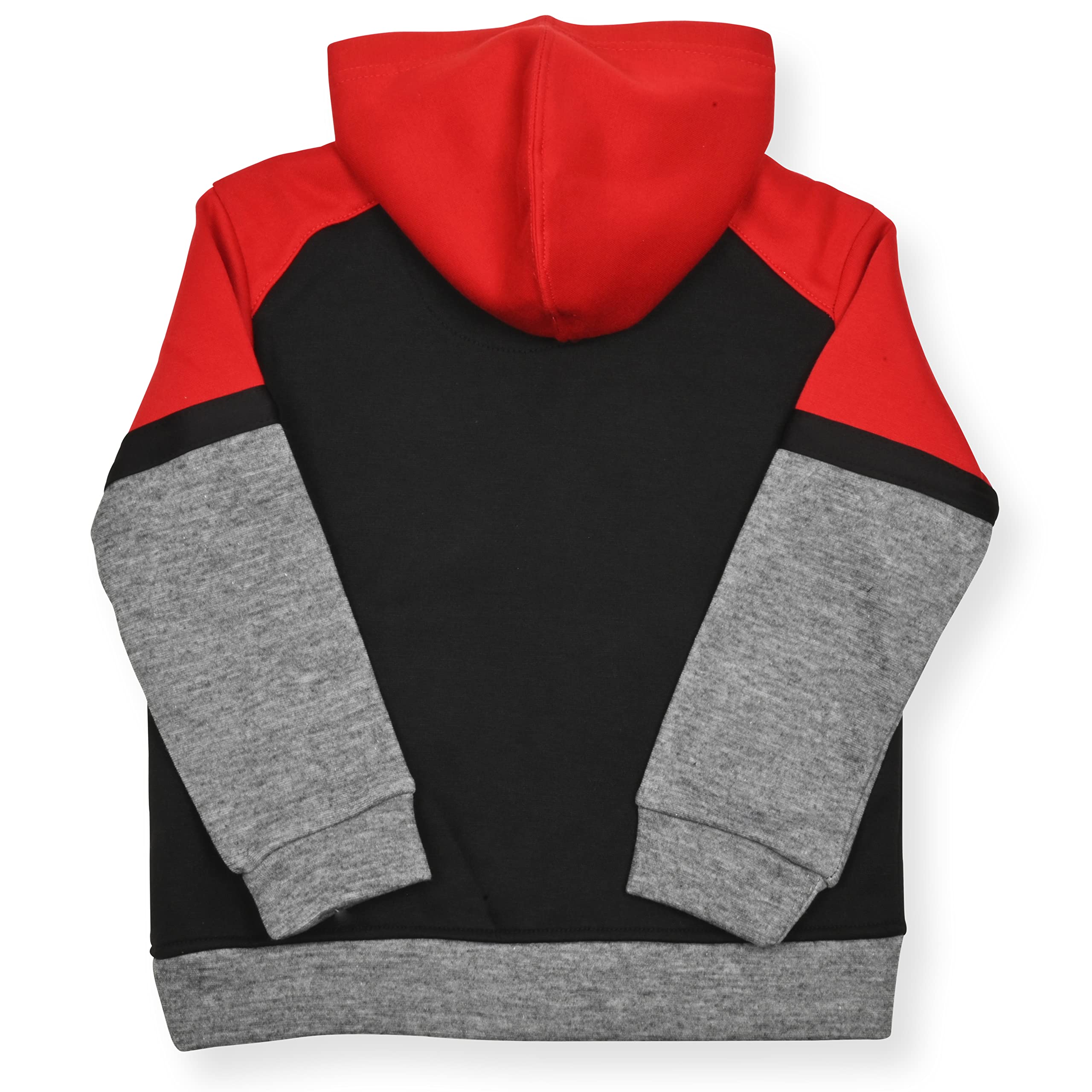 Spalding Boys Hoodie and Jogger Pants Fleece 2-Piece Set, Red/Black, 5/6
