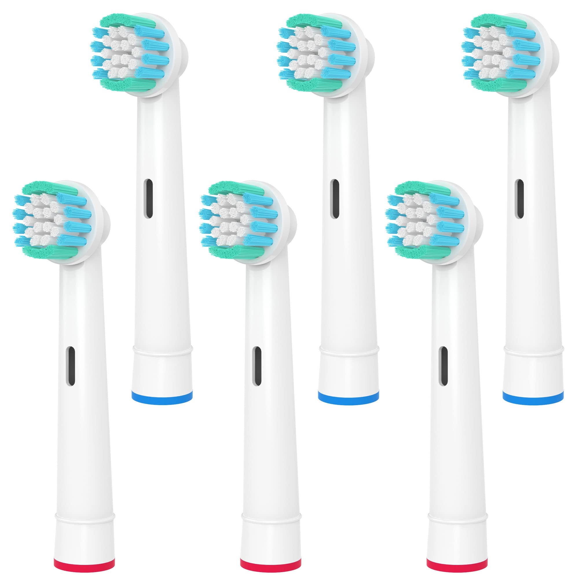 Replacement Toothbrush Heads Compatible with Oral B Braun Electric Toothbrushes, Brush Head Refills for Precision Clean and Gum Care, 6 Pack