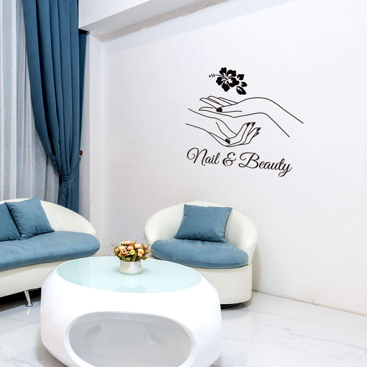 Nails Git Wall Decal Removable Wall Vinyl Sticker Background Decor
