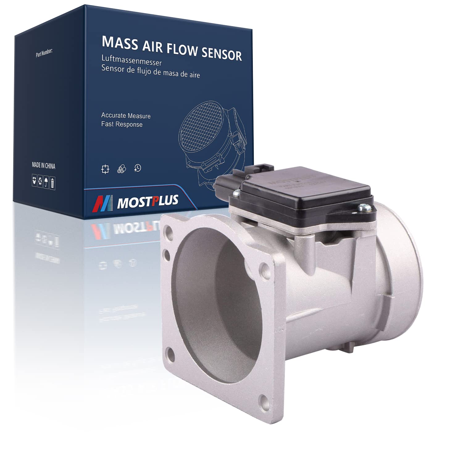 MOSTPLUS F67F12B579BA MAF Mass Air Flow Sensor Compatible for 1996-2001 Ford Aerostar Escort Ranger Taurus Mazda B2300 B2500 B3000 Mecury Sable Tracer