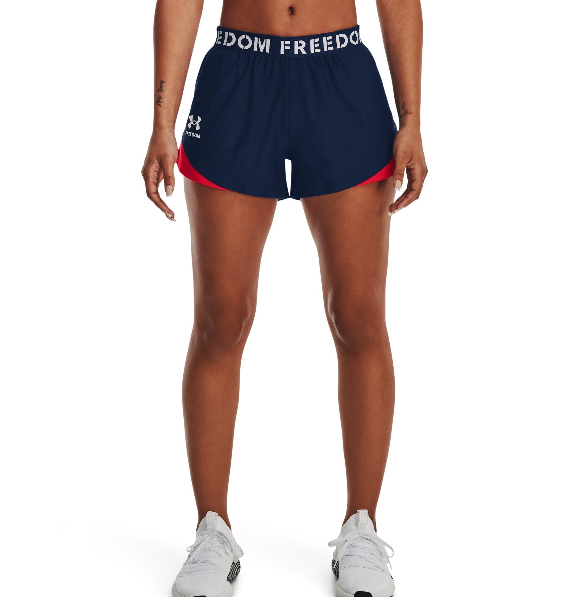 Under Armour New Freedom Playup Shorts Academy/White SM (US 4-6)