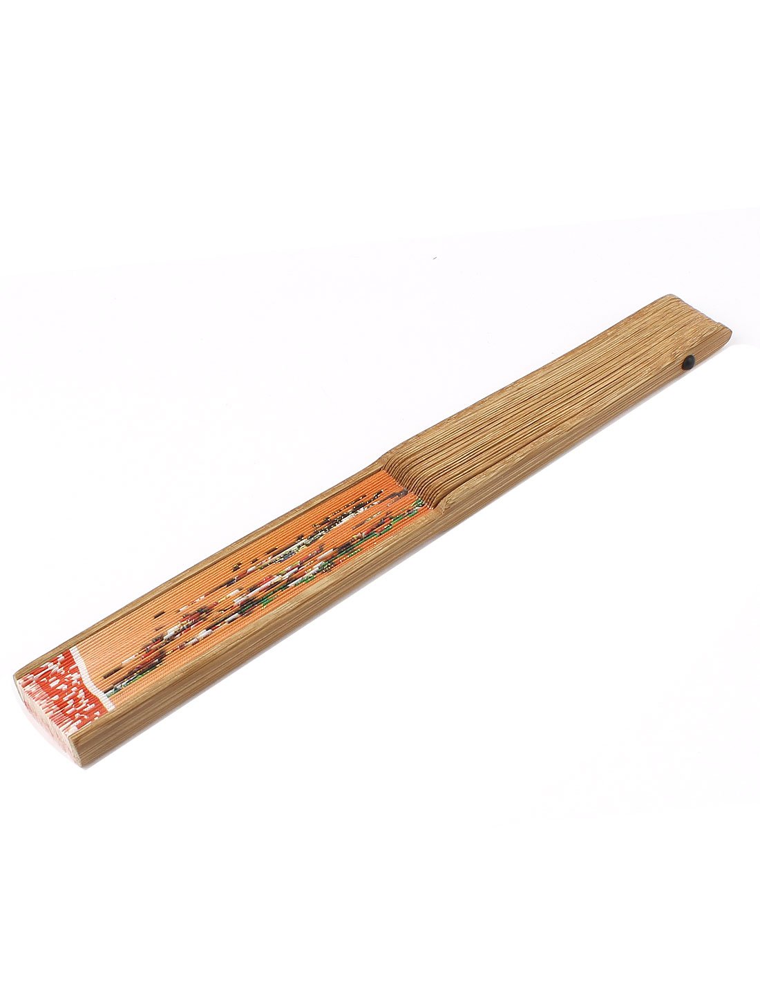 Qtqgoitem Apricot Color Beige Ribs Plum Flower Pattern Foldable Hand Fan (model: c81 1a6 273 8ef)