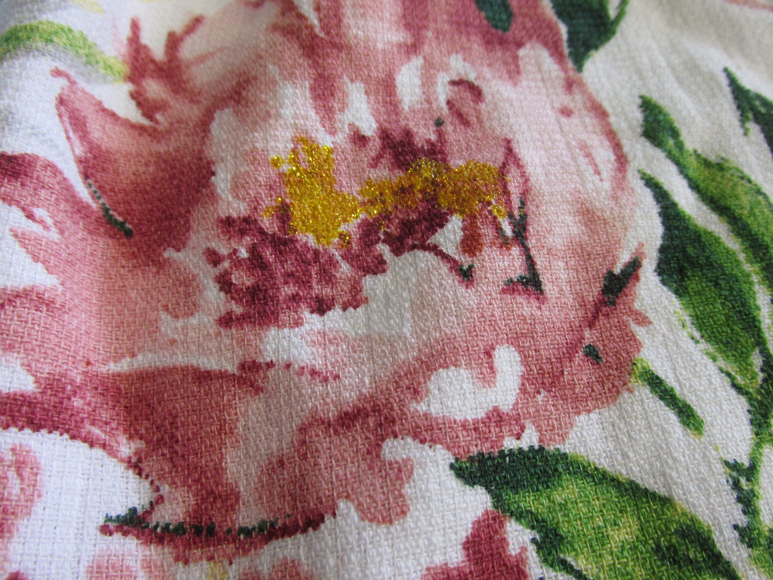 Pink & Gold Sunflowers Crochet Top Double Layer Fall Hanging Towel - Blush Cotton Crochet Top