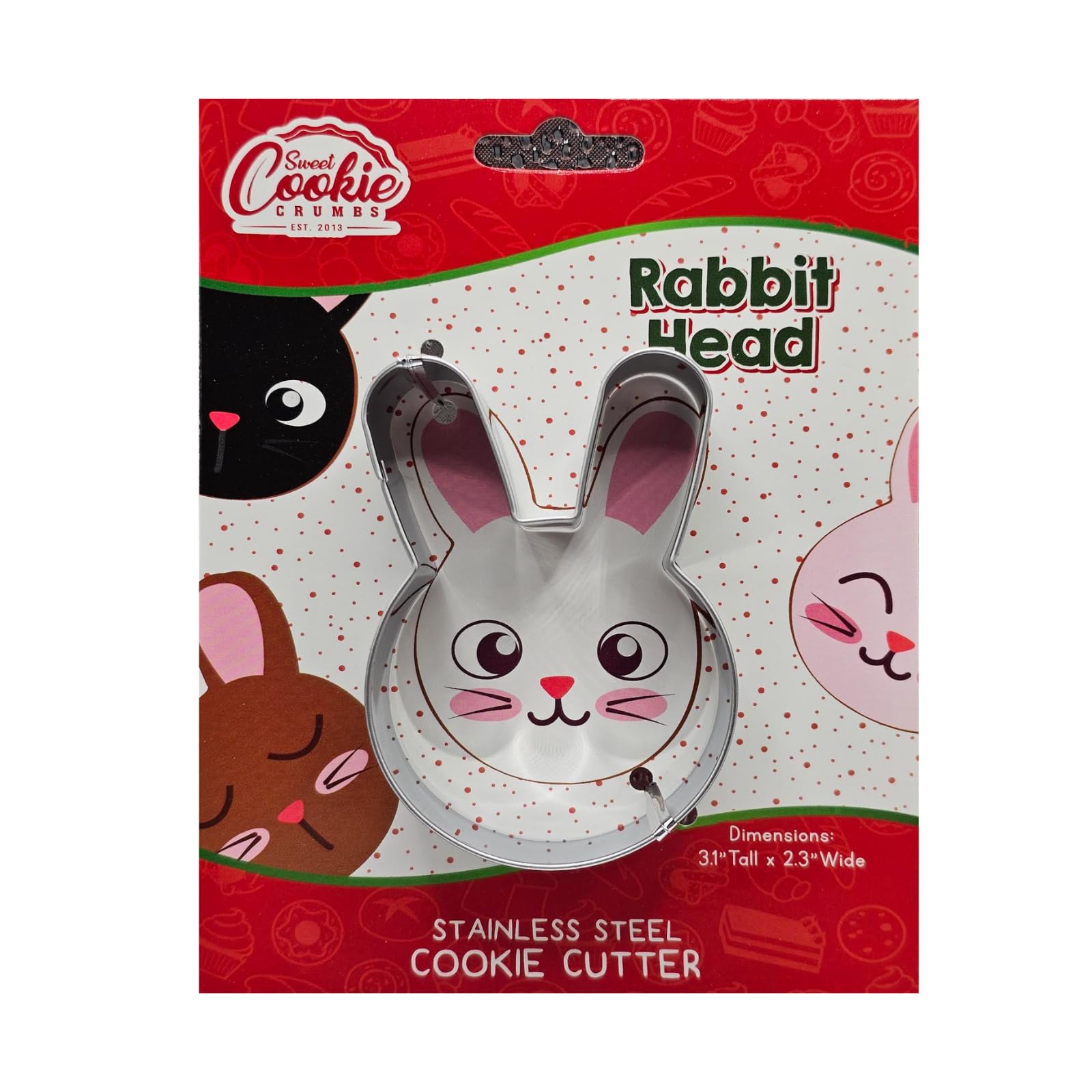 Sweet Cookie Crumbs Rabbit Head Cookie Cutter- Stainless Steel