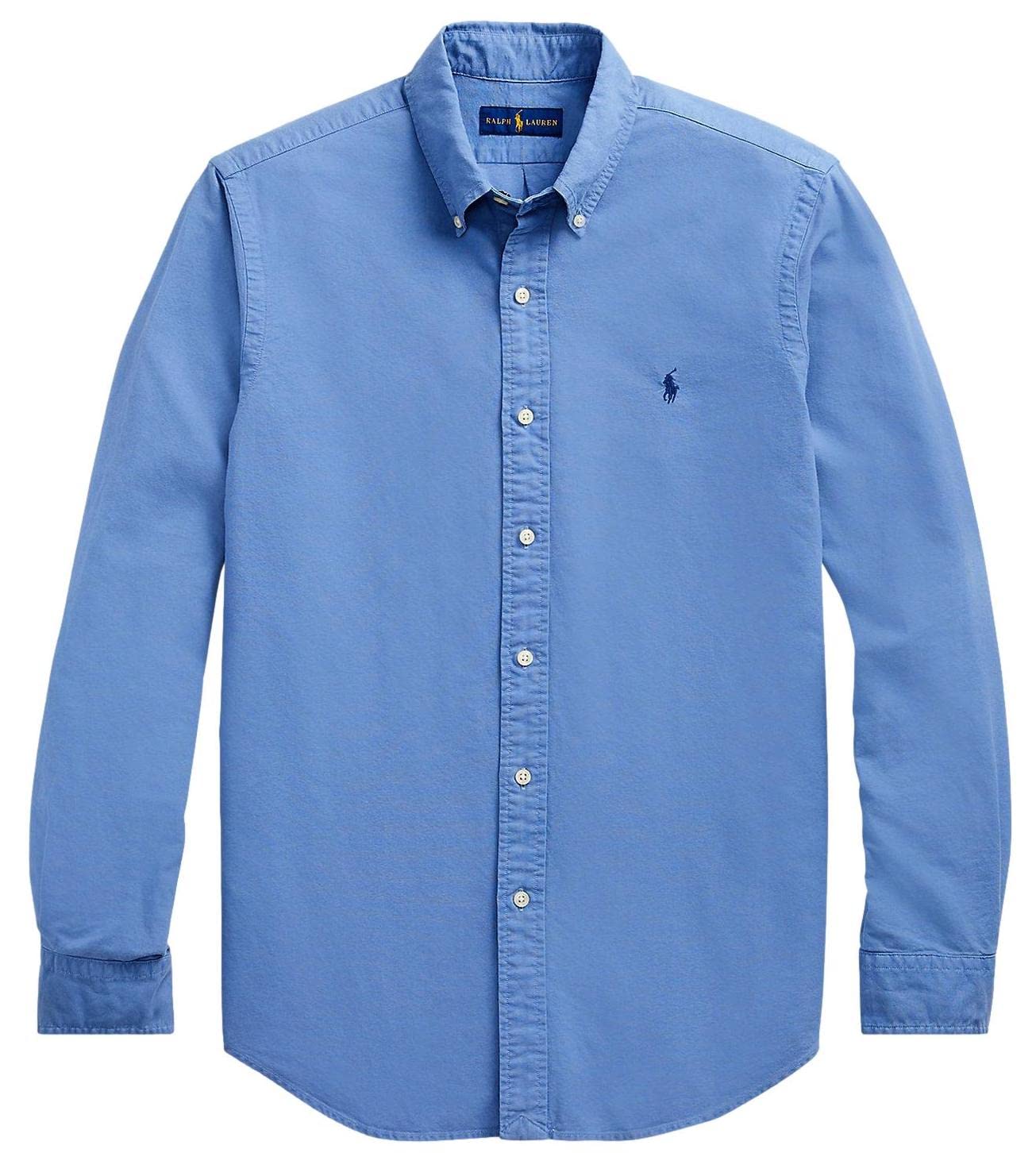 Polo Ralph Lauren Men's Long Sleeve Oxford Button Down Shirt (M, TattersallPink)