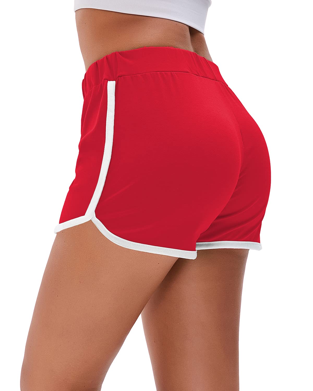 Little Beauty Workout Yoga Gym Booty Running Shorts Red M