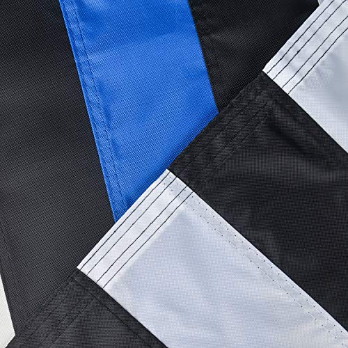 Thin Blue Line Flag, 3x5 FT Blue line Flag Made in US, with Embroidered Stars, Sewn Stripes, Brass Grommets, UV Protection, 300D Nylon Black White and Blue