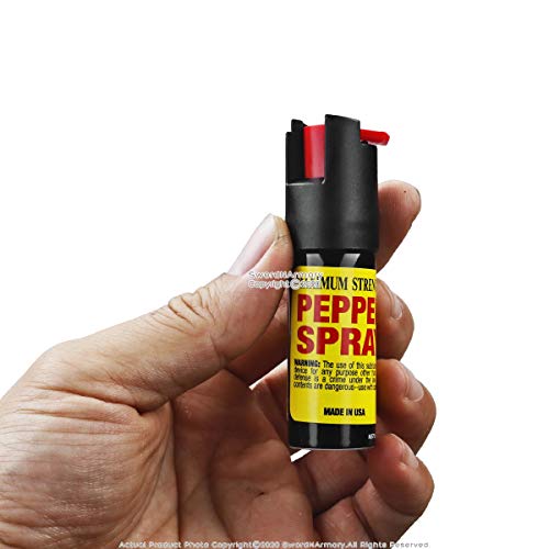 Munetoshi Max Strength Pepper Spray Self Defense Keychain Pocket Size Cheetah Style Pouch