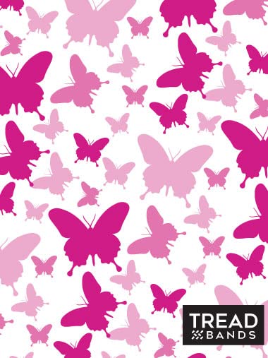 TreadBands All Terrain Non Slip Tieback Headband - Breast Cancer Awareness (Wings of Hope)