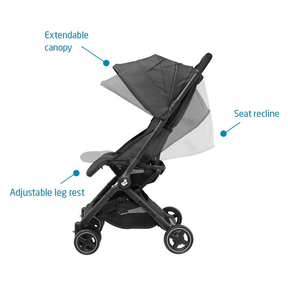 Maxi-Cosi Lara Lightweight Ultra Compact Stroller, Nomad Black, One Size (CV364ETK)