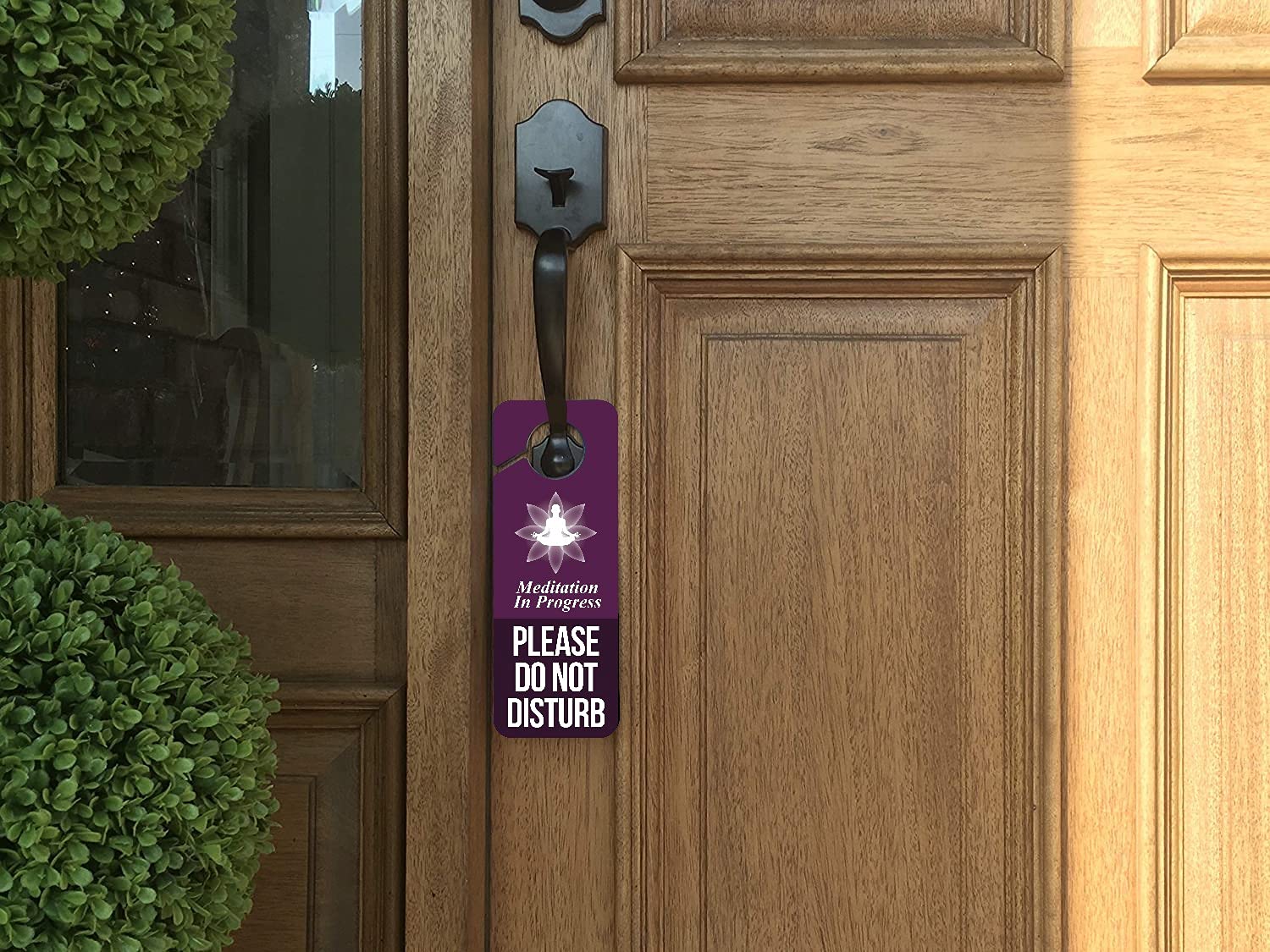 Meditation Door Hanger | Do Not Disturb Sign | by Baby Marley (Purple)