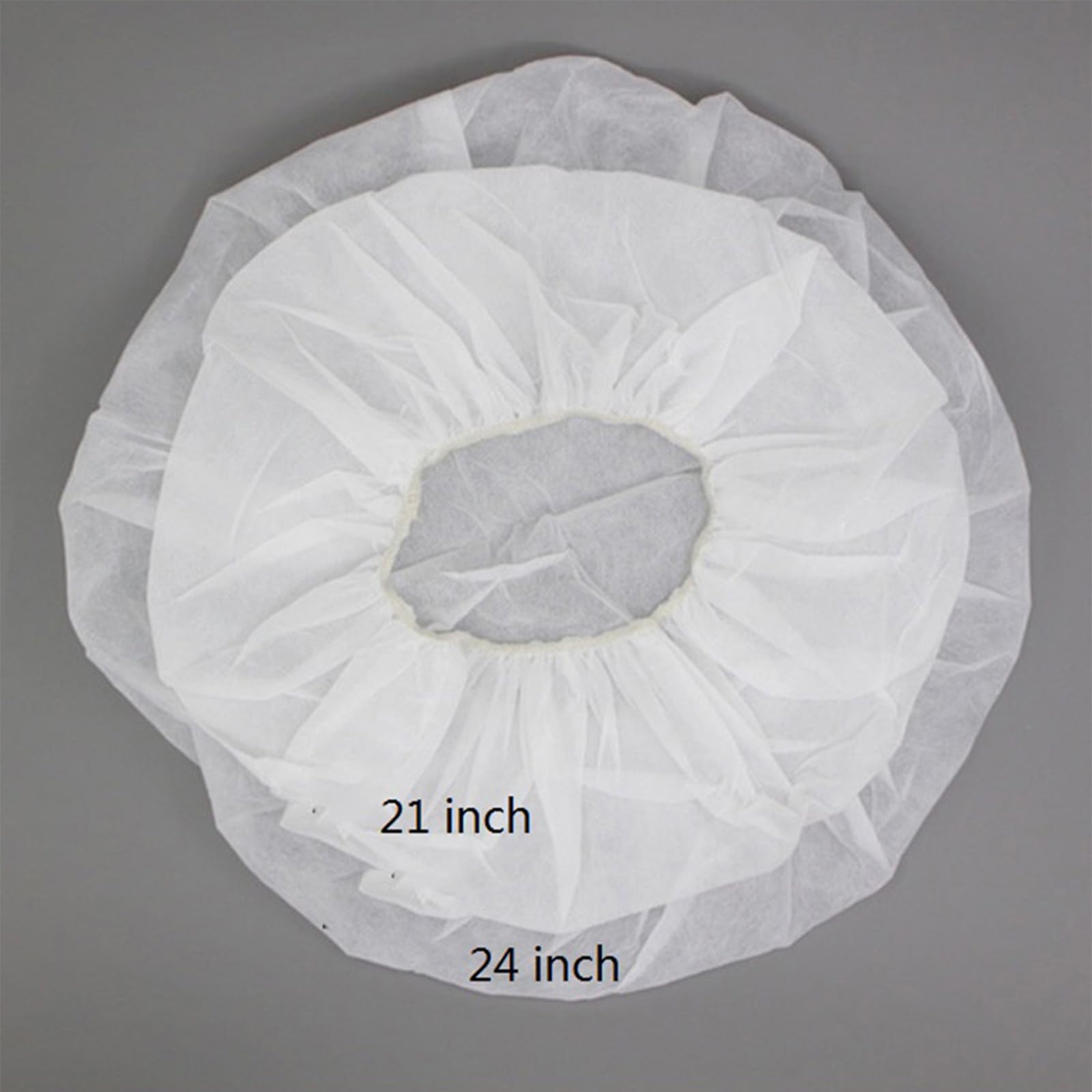 ZMDREAM Hair Nets Food Service Disposable Bouffant Cap Extra Large 24-Inch Latex Free Pack of 100 White