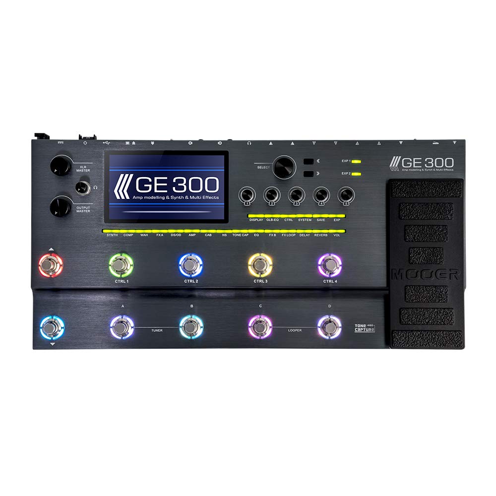 MOOER GE300 Amp Modelling, Multi Effects, Guitar Synth Pedal, Flagship Multi Effects Instruments Processor for Guitar Recording,Stage Live show