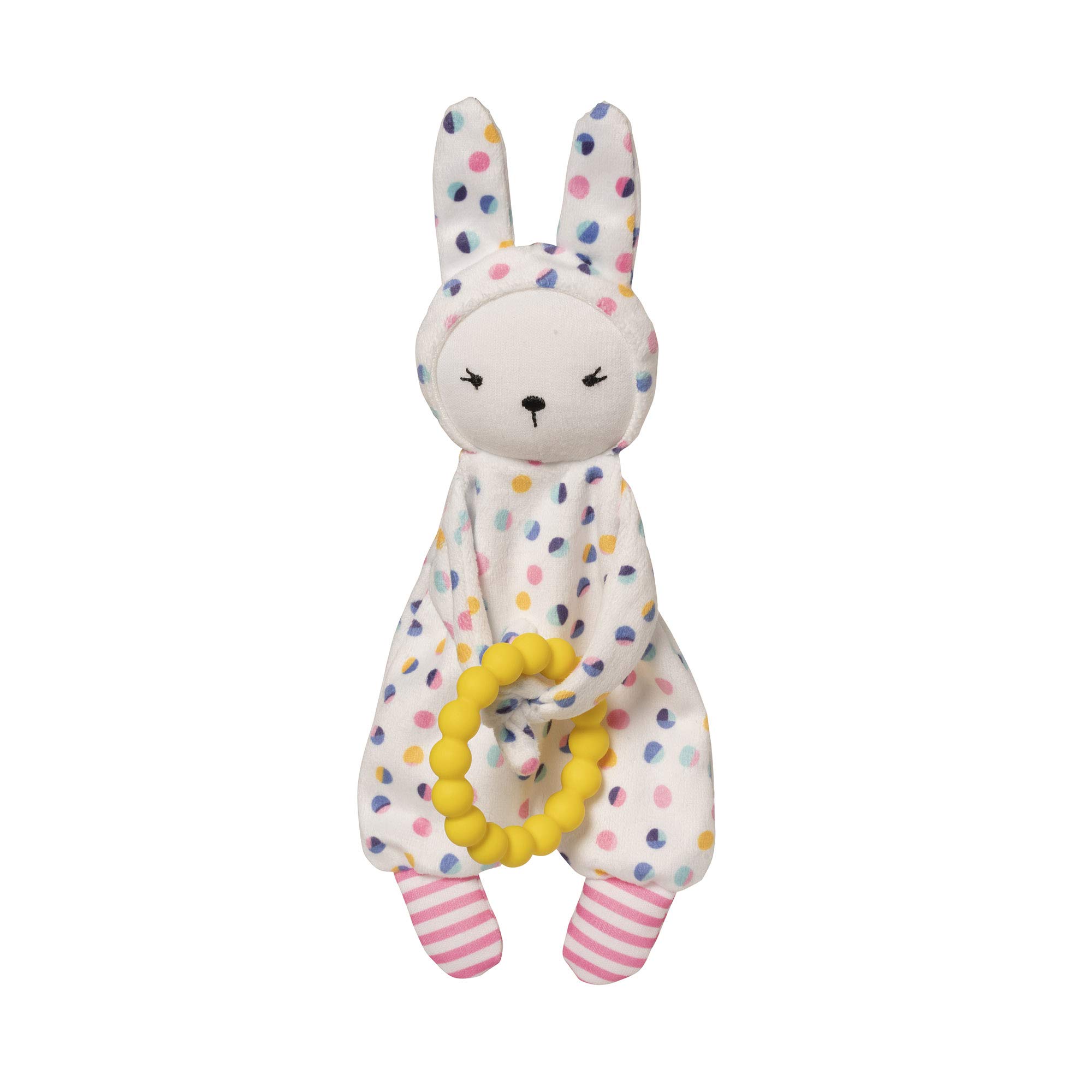 Manhattan Toy Cherry Blossom Days Baby Bunny Soothing Mini Blankie with Removable Silicone Teether Multi