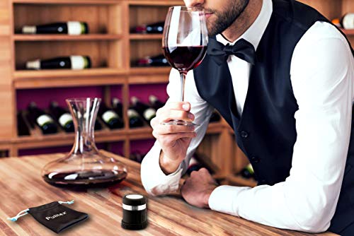 Wine Preserver and Stopper by PullTex│Save Your Open Wine and Keep it Tasting Fresh For Up To 10 Days with Our Patented System of Preventing Wine Oxidation│1000 Uses Guaranteed
