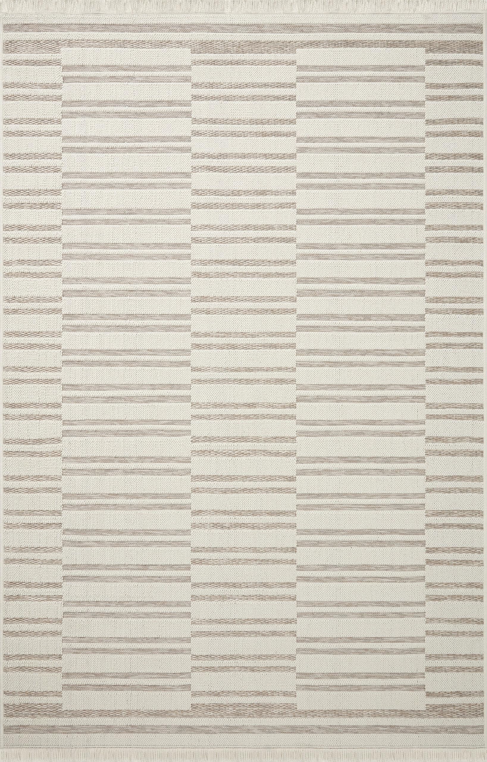 Loloi Amber Lewis x Loloi Malibu Collection MAB-03 Tan / Ivory, 8'-10" x 12'-2", Indoor/Outdoor, Area Rug