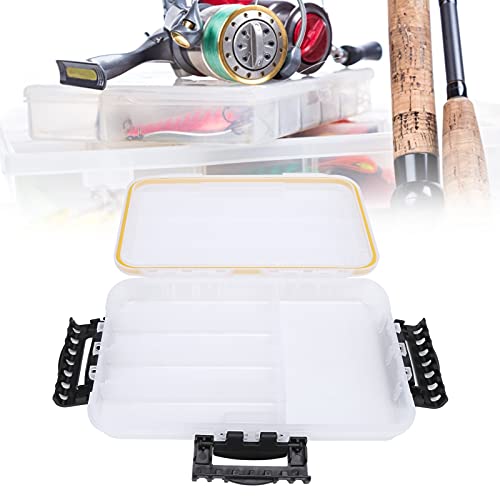 plplaaoo Fishing Tackle Box, Fishing Tackle Tray Box, Luya Box Durable Sturdy Double?Layer Storage Design Fishing Tool Accessories for Fish Sports, Plastic Storage Organizer, Luya Box Baits Box Tr
