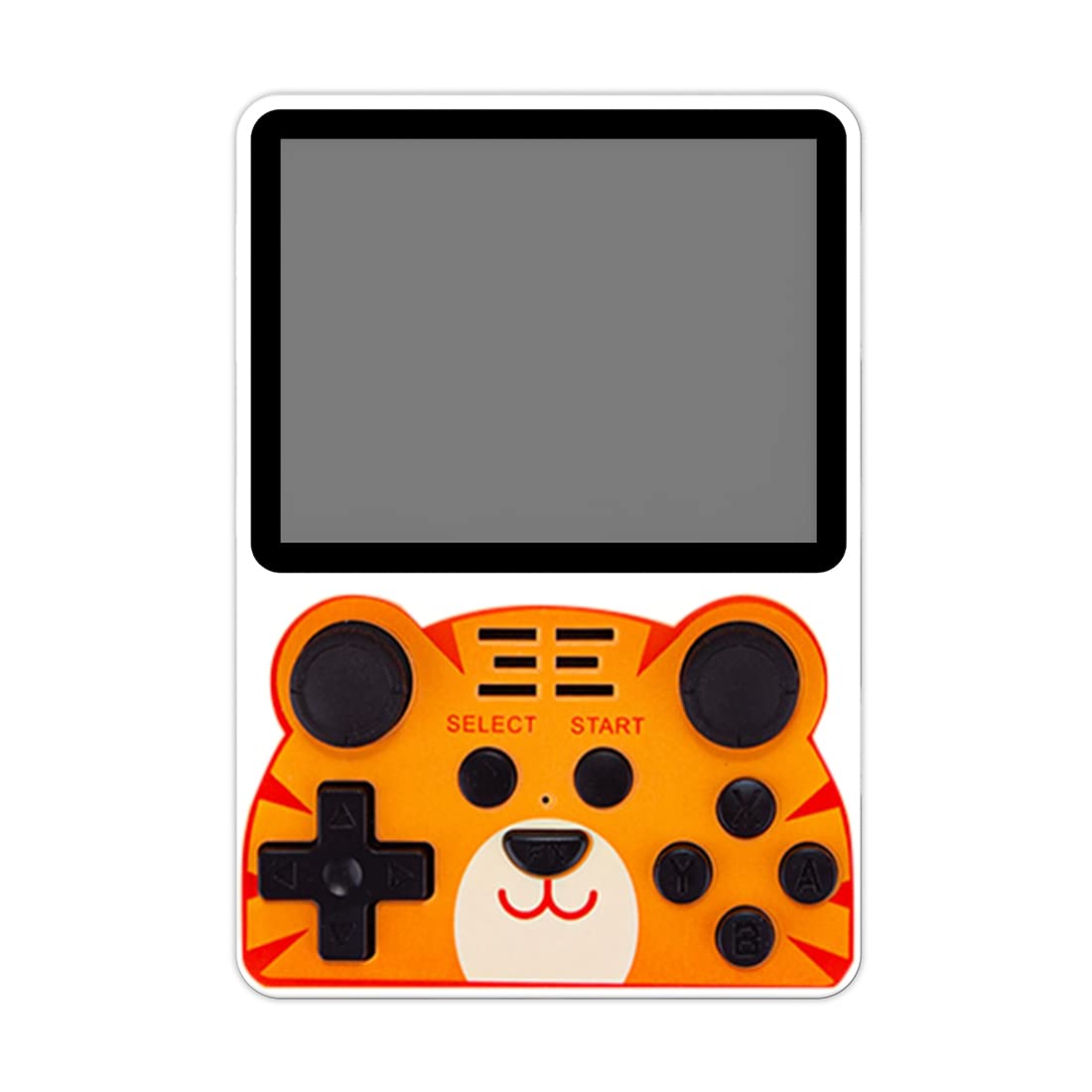 VYBN Powkiddy Handheld Game Console, 3.5 Inches IPS Screen16G+128G RGB20S Classic Mini Handheld Game Player Built-in 20,000 Games (White)