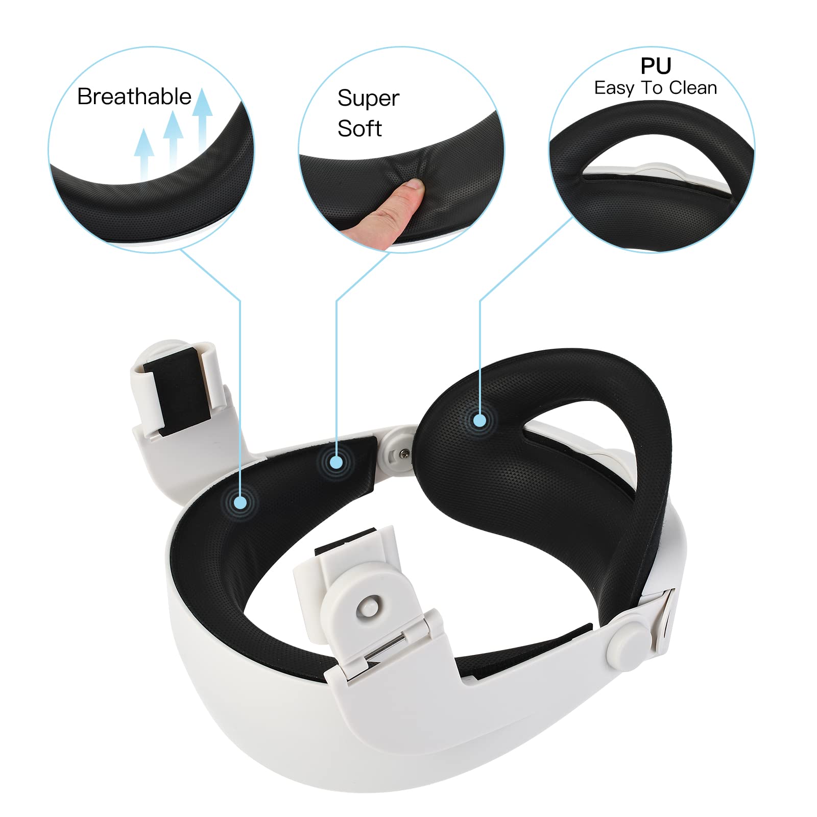 Quest 2 Head Strap - Oculus Quest 2 Elite Strap - Oculus Quest 2 Accessories Head Strap, Enhanced Support and Comfort in VR,Durable and Lightweight