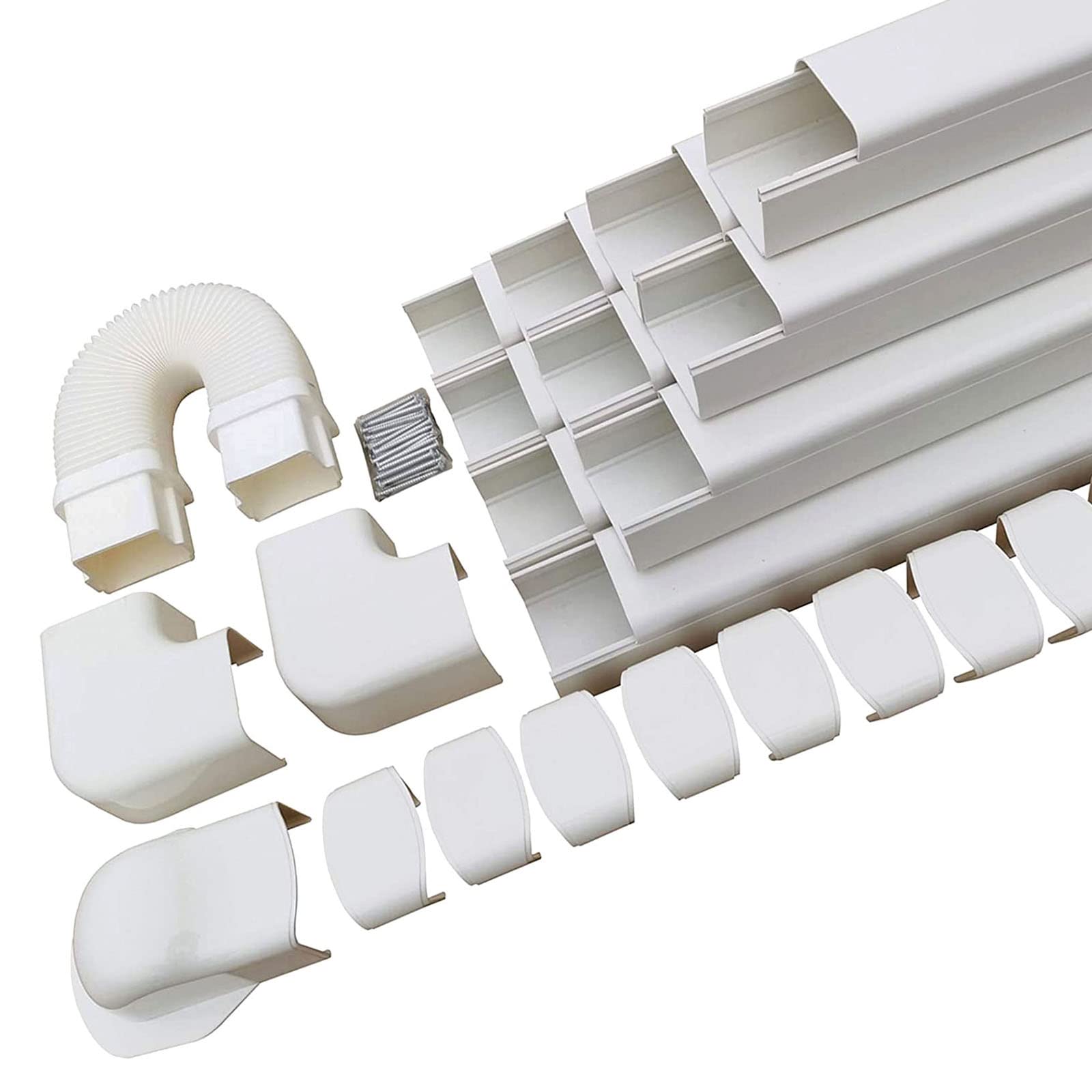Mini Split Air Conditioner Line Cover | PVC Decorative Line Cover Kit 3" for Mini Split and Central Air Conditioner & Heat Pumps(15 Feet)
