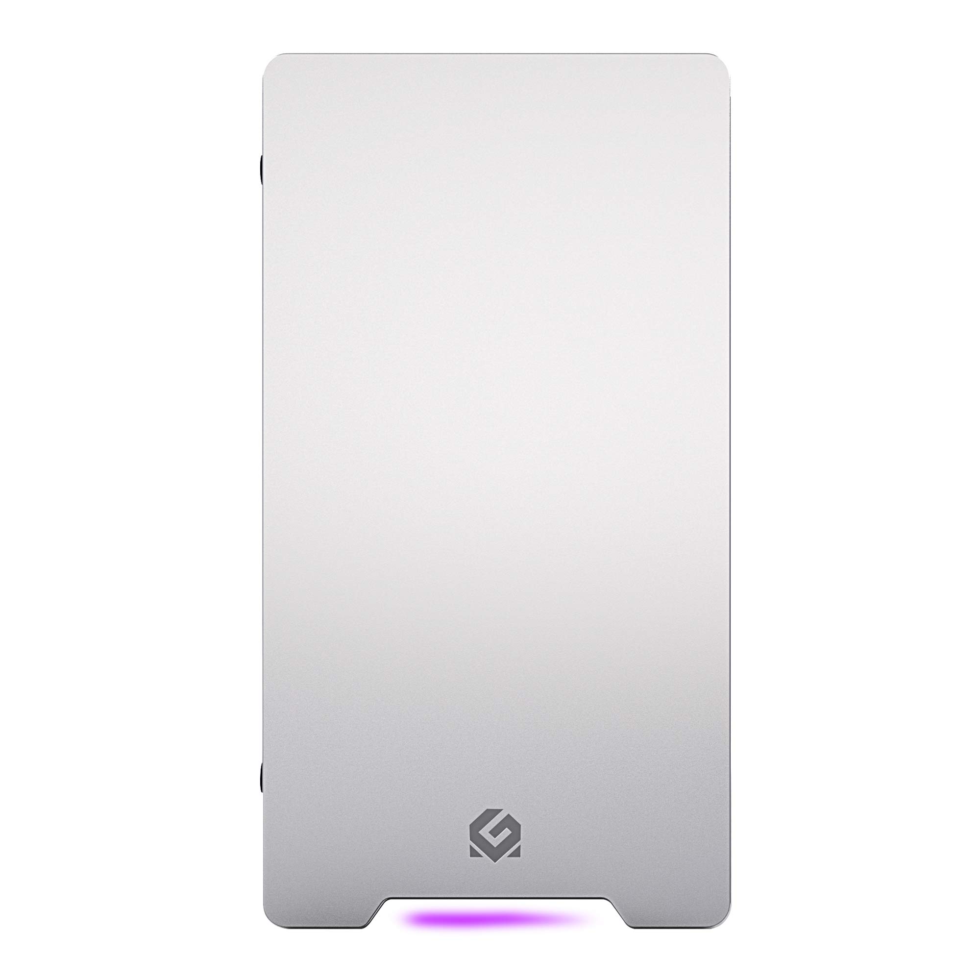 Metallic Gear (MG-NE210_SR02) Neo Mini V2 Series Mini-ITX Case, Compact Chassis, Sand Blasted Aluminum, Tempered Glass Panel, Liquid Cooling Ready - Silver