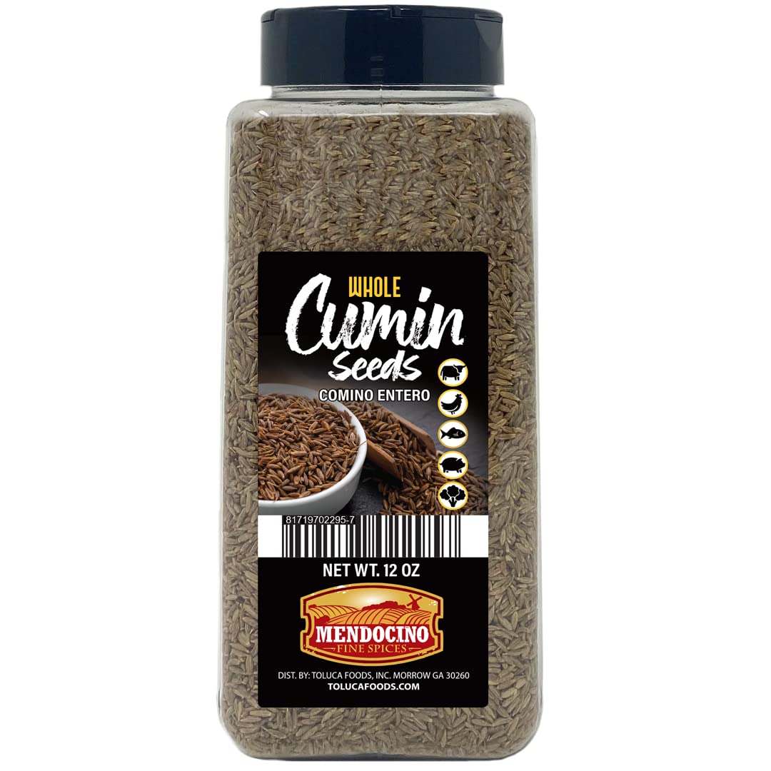 Mendocino Whole Cumin Seeds 12 oz Jar