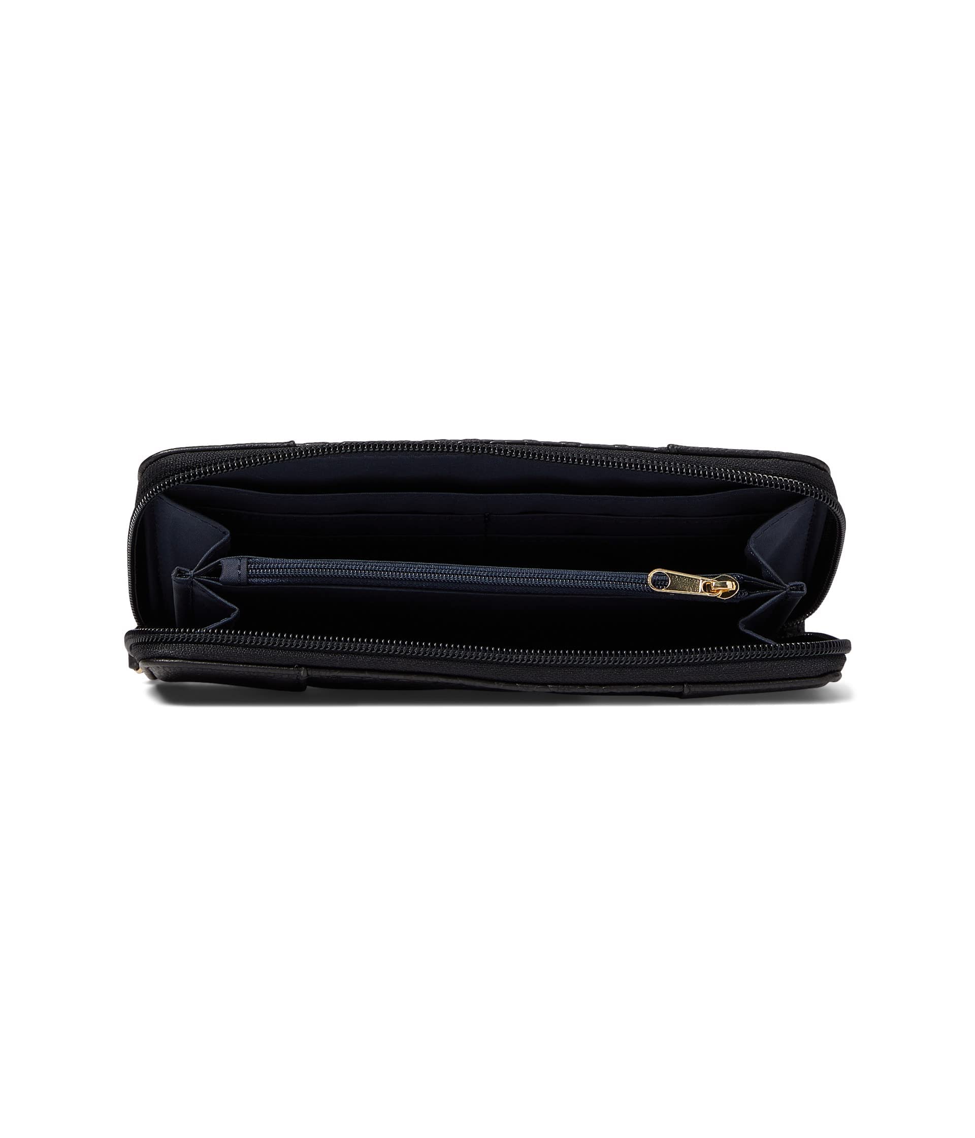 Tommy Hilfiger Antonella II Zip Around Wallet Bias Embossed PVC Black One Size