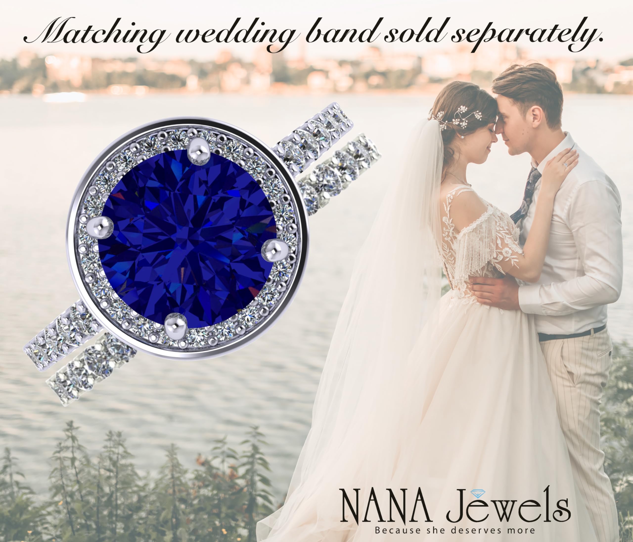 NANA Jewels 2ct Pure Brilliance Zirconia Halo Engagement Ring-Round Cut-September-6