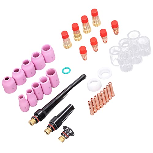 TIG Welding Accessory Kit, Arc Welder Accessories Body Stub Gas Lens Durable Collet Easy Installation for WP‑17/18/26