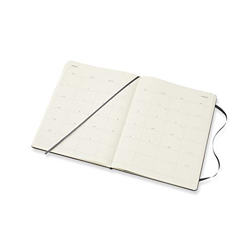 Moleskine 12 Month 2021 Monthly Planner, Hard Cover, XL (7.5" x 9.5") Black