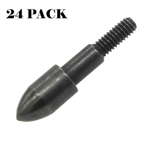 maifield 24 Pack Archery Bullet Field Points 5/16 Inch 9/32 in 11/32 Inch Practice Heads Small Game Arrow Tips (100 Grain 5/16")