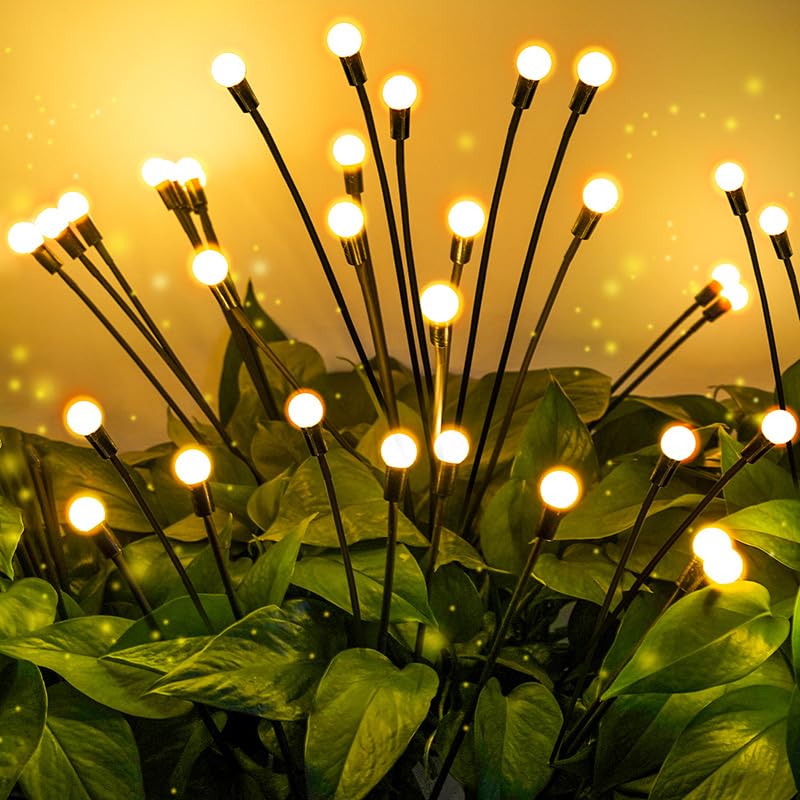 ZUPIIY 10-Pack Solar Garden Lights Outdoor, Upgraded Solar Swaying Lights Waterproof, Sway by Wind, Solar Lights with Highly Flexible Copper Wires, Decorative Lights Yard Patio Pathway Decor