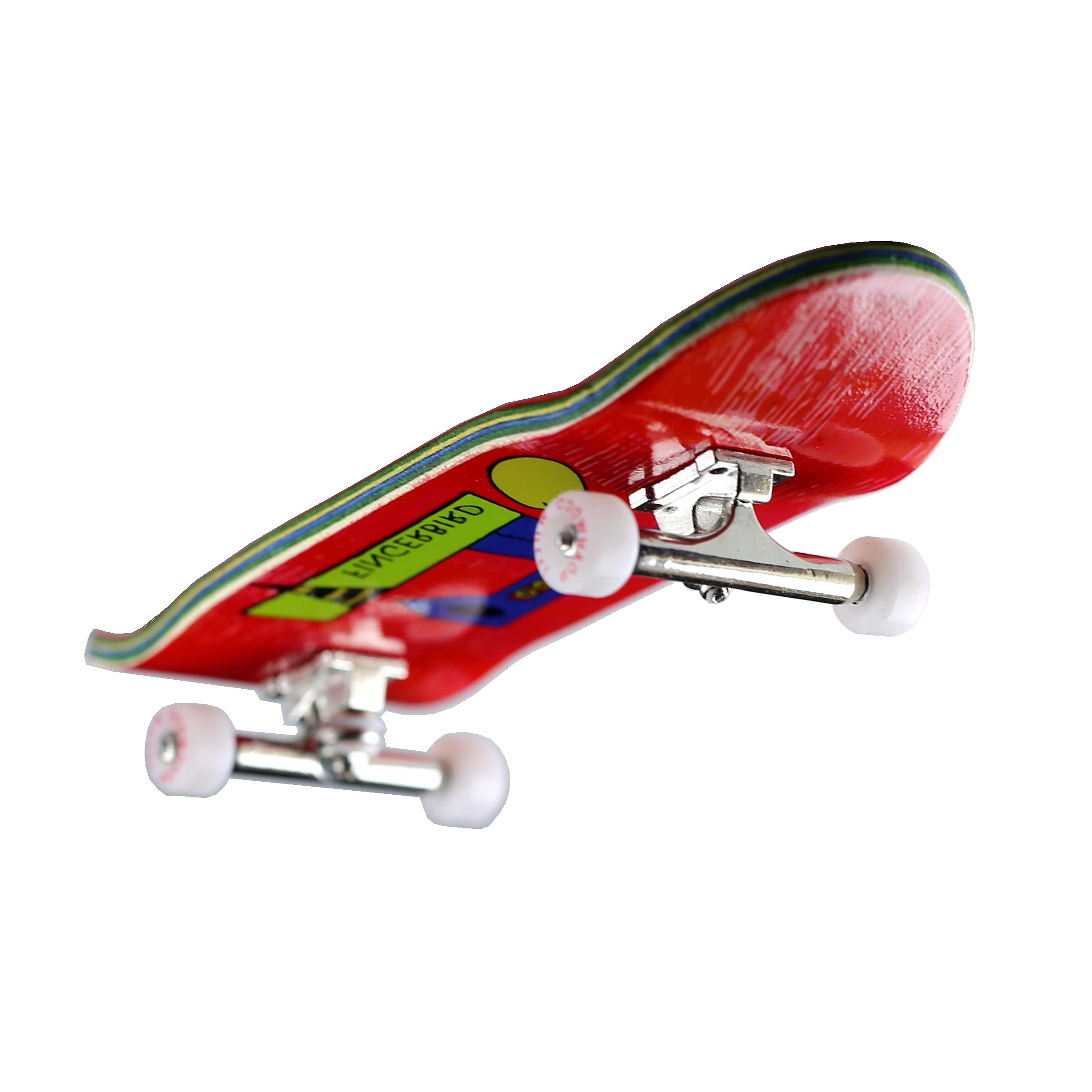 NOAHWOOD PRO Fingerboards (6-Layer Colour Maple Wooden PRO Concave Handmade Deck 8.0) +(NW Prince 34mm Trucks)+(NW ii Logo Handmade Wheels) (100x34mm, Red Sewing Machine)