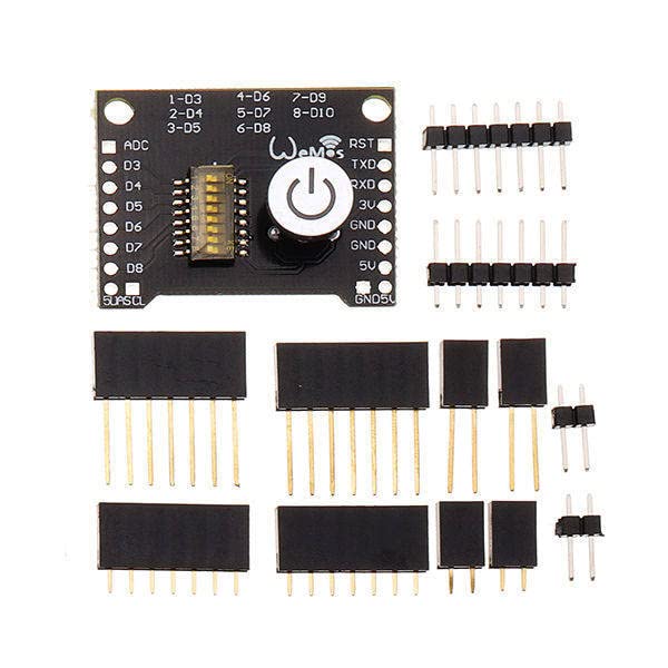 X-8266 ESP-WROOM-02 Board and X-Dual DHT11 DHT22 OLED 2812b Battery Button Module