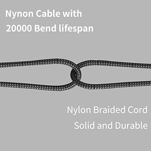 USB C Multi Fast Charging Cable, PD 65W Nylon Braided Cord 4 in 1 5A USB A/C to C/L Fast Sync Charger Adapter Compatible with Laptop/Tablet/Phone (4FT)