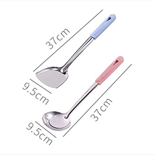 LMMDP 4pc Cooking Tool Stainless Steel Kitchen Utensils Full Set of Cookers Stir-fry Shovels Spoons