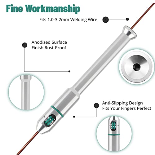 TIG Pen TIG Welding Wire Feed Pen, Finger Feeder Welding Stick Rod Holder Filler, Comfortable Grip Welder Equipment Accessories, for 1.0-3.2mm Welding Wire, Silver