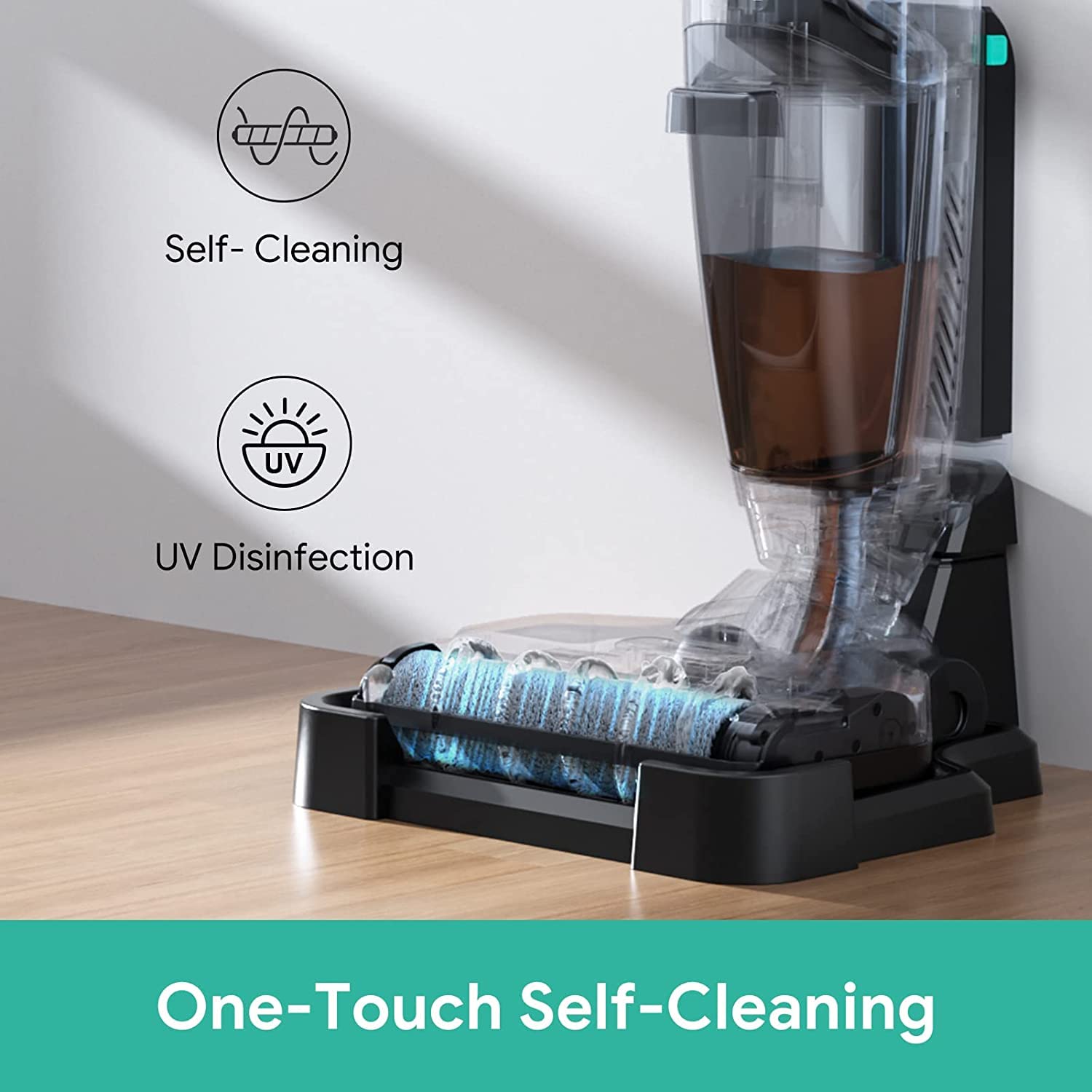 Tesvor Cordless Wet Dry Vacuum Cleaner and Mop, R5 Hardwood Floors Cleaner, Self-Cleaning Wet Dry Vacuum for Multi-Surface Cleaning