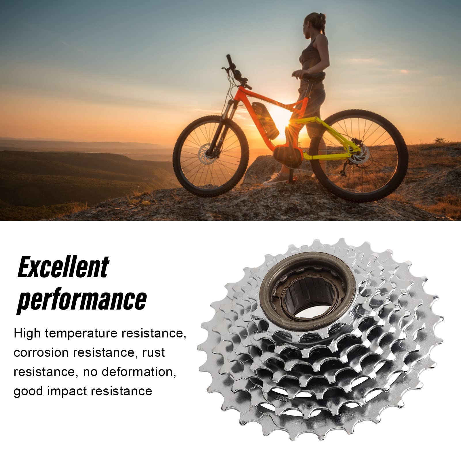 SPYMINNPOO 7 Speed Cassette,13β28T Mountain Bike Rear Hub Freewheel Cassette Sprockets Replacement Parts