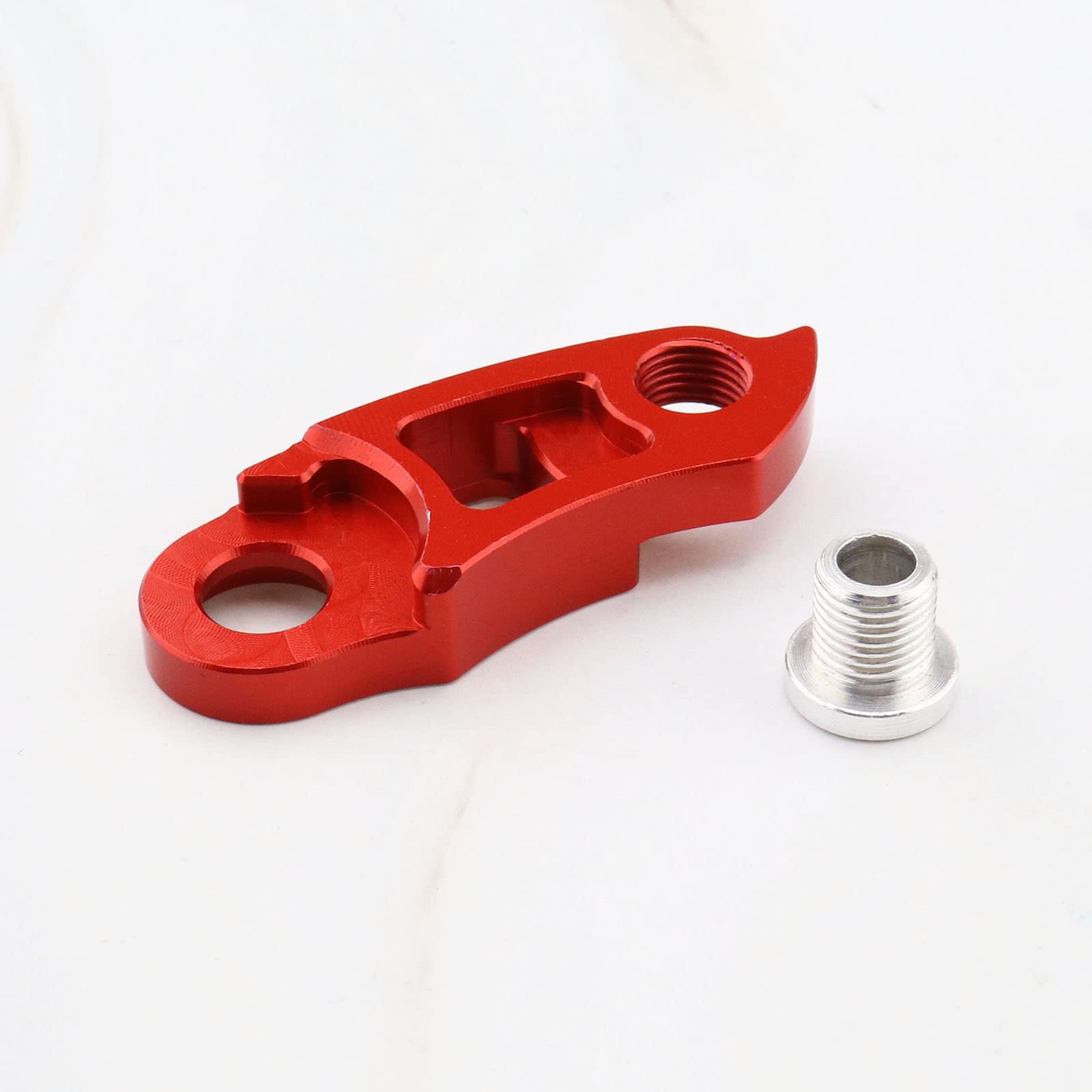 SING F LTD MTB Bike Rear Derailleur Link Hanger Extender Frame Tail Hook Adapter Tool Red Aluminum Alloy Compatible with Flywheel Mountain 40T/42T/46T/50T/56T