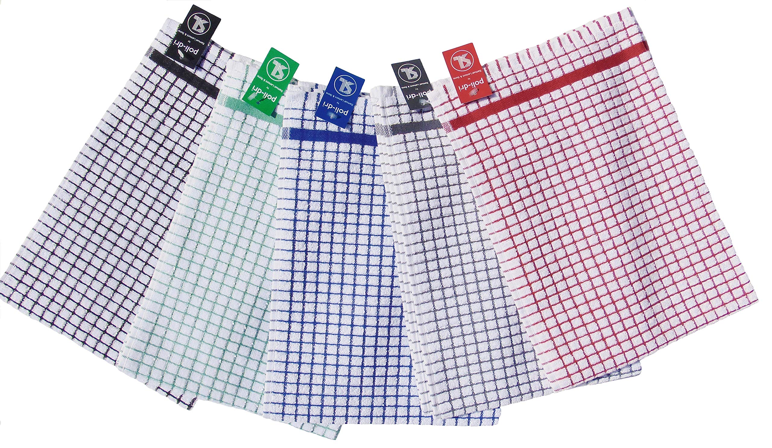poli-dri Kitchen Tea Towels by Samuel Lamont and Sons (Blue, 3 Pack)