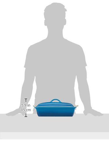 Le Creuset Stoneware Heritage Covered Rectangular Casserole, 4 qt. (12" x 9"), Marseille