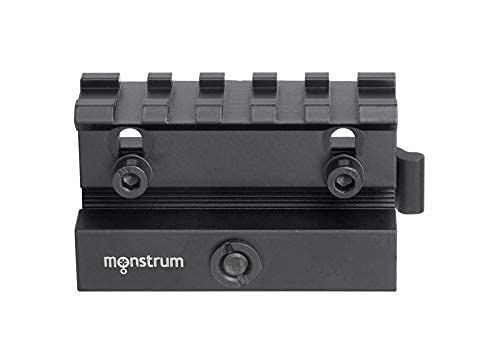 Monstrum P332 Raven 3X Prism Scope | 5 Slot Adjustable Height Riser Mount | Bundle