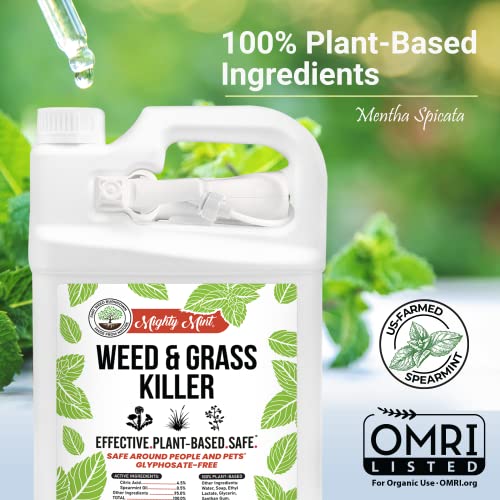 Weed & Grass Killer β Natural Vinegar Weed Killer β for Organic Use β 1 Gallon - Glyphosate Free - OMRI - Shake Well