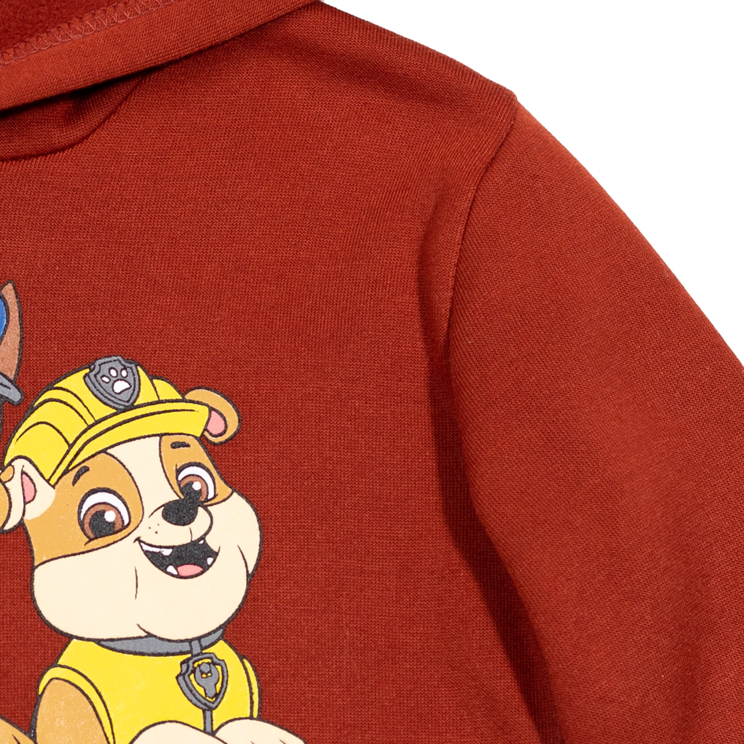 Paw Patrol Marshall Chase Rubble Little Boys Fleece Pullover Hoodie Brown 7