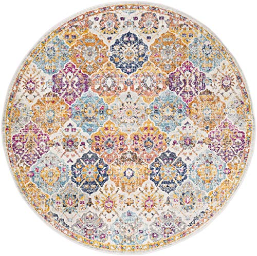 Livabliss Eveline Area Rugs, 6'7" x 9' Oval, Saffron