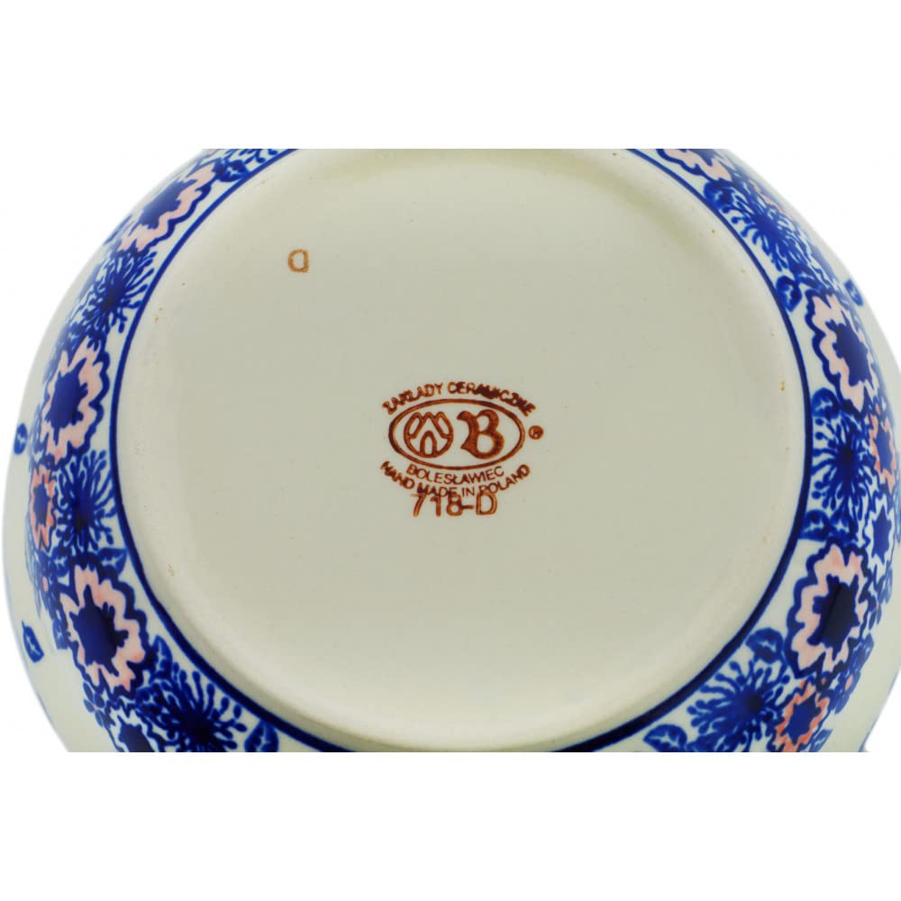 Polish Pottery 6½-inch Bowl (Winter's Thaw Theme) + Certificate of Authenticity